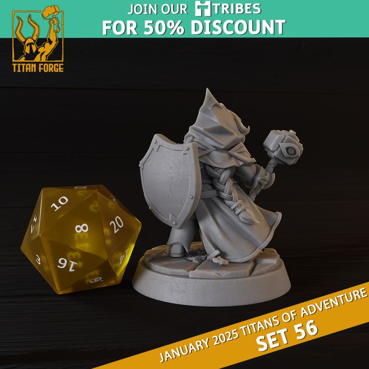 3D Printable RPG - DnD Hero Characters - Titans of Adventure Set 56 by Titan Forge Miniatures